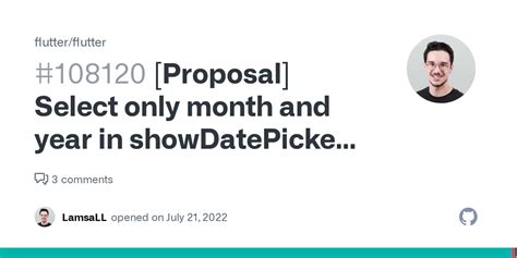 [proposal] Select Only Month And Year In Showdatepicker Or In Alternative Function · Issue