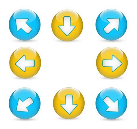 Web Buttons Arrows 133187 Free Ai Eps Download 4 Vector