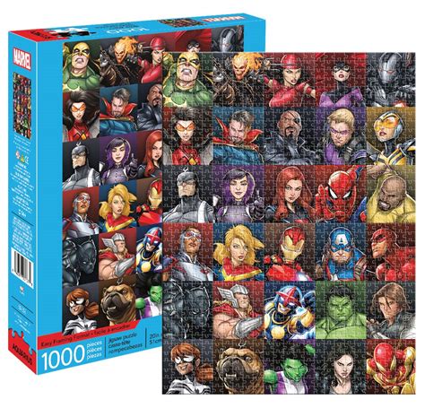 Quebra Cabeças Heróis Marvel E Vilões Marvel Com 1000 Peças Cada