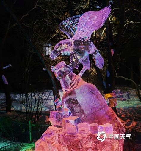 冰与光的艺术 哈尔滨兆麟公园冰灯游园会开启 图片频道