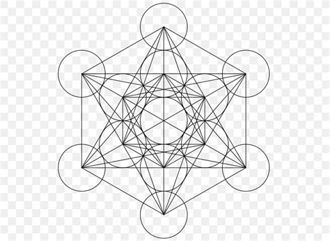 Metatron S Cube Overlapping Circles Grid Sacred Geometry PNG