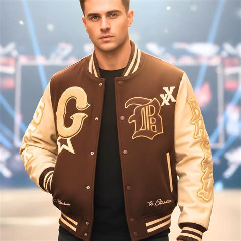 Custom Varsity Letterman Jacket Breezy Bowl Style Personalized Name
