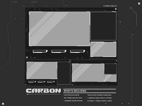 Carbon White And Red Animated Complete Stream Package Minimal Design Made For Twitch Youtube