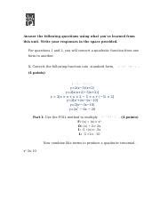 Convert Quadratic Functions Step By Step Guide For Babes Course Hero