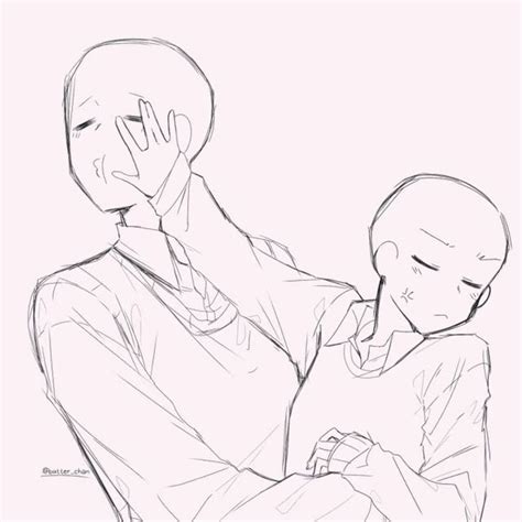 Duo Art Base Sibling Art Base Siblings Base Pose Reference Anime Base