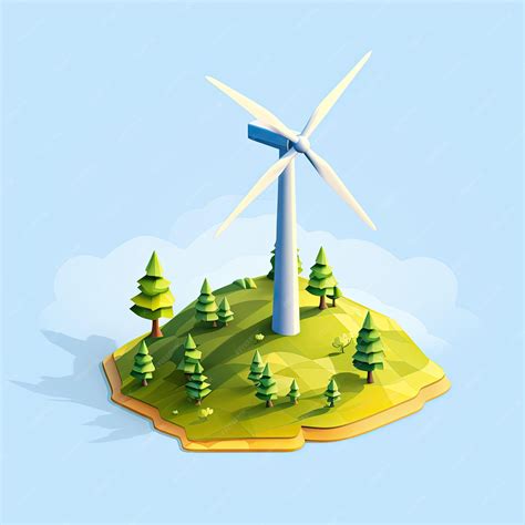 신재생 에너지 개념 예술 터 일러스트레이션 프리미엄 사진