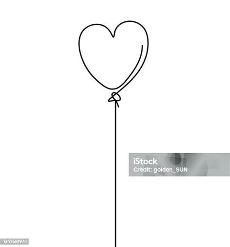 흰색 배경에 줄 그리기로 추상 공기 풍선 기념일에 대한 스톡 벡터 아트 및 기타 이미지 기념일 낙서 드로잉 로고 Istock