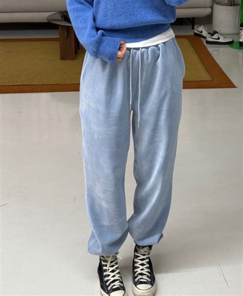 주문폭주🔥따뜻해요🔥 벨로아 골덴 조거 팬츠 2color 코듀로이팬츠 겨울바지 코퀄원단 에이블리