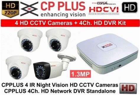 Plastic 1 3 MP CpPlus 1mp Cctv Surveillance System For Outdoor Use Camera Range 20 To 30 M At