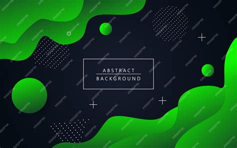 Premium Vector Minimal Green Abstract Geometric Fluid Dynamic Wavy Shape Composition Wavy