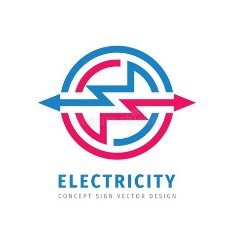 Electricity Concept Logo Design Energy Power Icon Arrows Business
