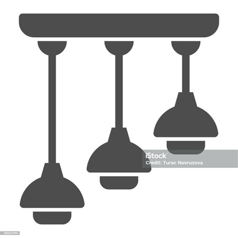 매달려 램프 솔리드 아이콘 인테리어 디자인 개념 흰색 배경에 천장 램프 기호 모바일 개념과 웹 디자인을위한 글리프 스타일의 전구 벡터 그래픽 벡터에 대한 스톡 벡터 아트 및