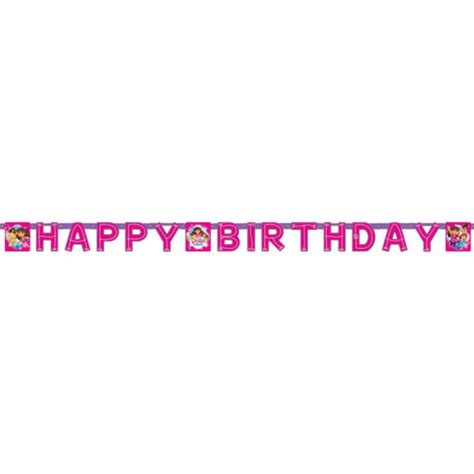 Dora And Friends Happy Birthday Banner Printed Paper Oz Party Supplies