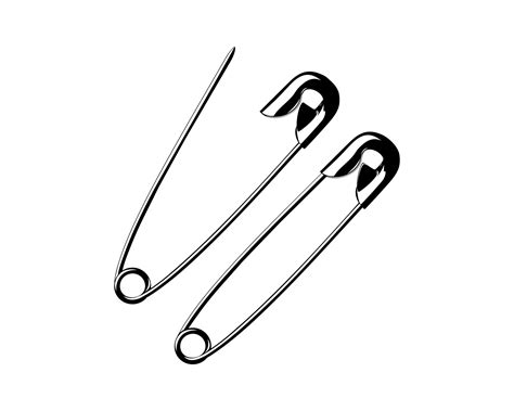 Safety Pin Silhouette For Art Illustration Logo Website Apps