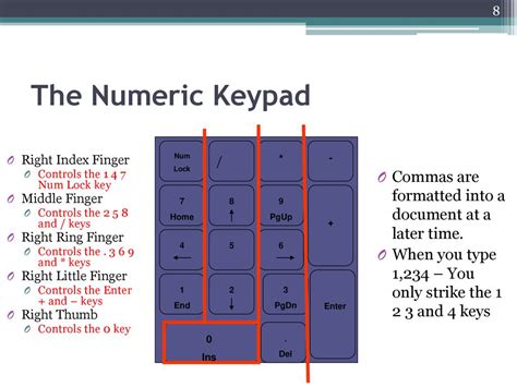 keyboarding skills objective 1 04 execute the touch method in operating the numeric keypad