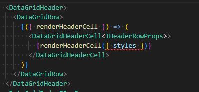 Feature Table DataGrid Pass Optional Argument To RenderHeaderCell Issue Microsoft