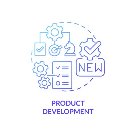 Product Development Blue Gradient Concept Icon Highly Detailed Model