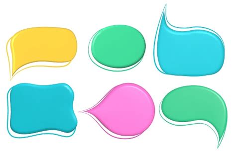 벡터 일러스트 레이 션입니다 3d 미니멀리스트 텍스트 상자 세트입니다 프레임 빈 템플릿입니다 격리된 텍스트 상자입니다 빈 말풍선 단순한 모양 팜플렛 잡지 북 코브를 위한