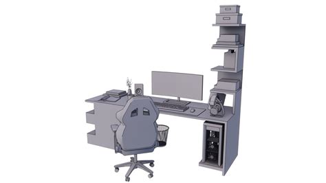 Sketchup Workstation Desk 3d Turbosquid 2024346