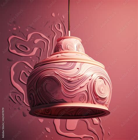 생성형 인공지능으로 만든 다양한 크기의 조명이 케이블에 매달려 있는 다채로운 배경 종이 배경 Stock イラスト Adobe Stock