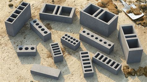 3d Concrete Modular Bricks Set Turbosquid 2141582