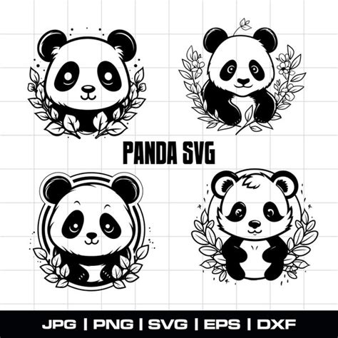 Panda Svg File Etsy