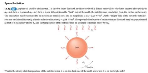 Solved 1283 A Spherical Satellite Of Diameter D Is In Orbit