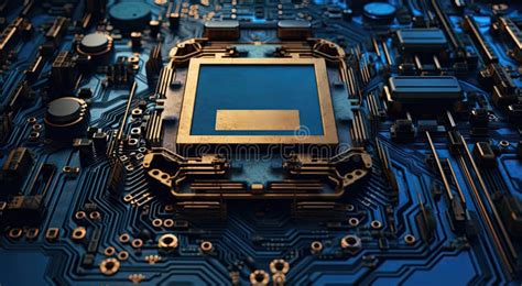 Cpu On The Motherboard Stock Illustration Illustration Of Semiconductor 281298425