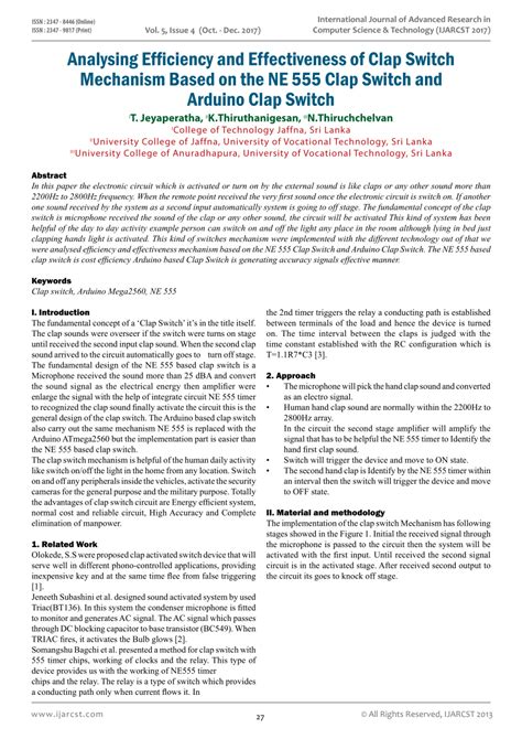 Circuit Diagram Of Clap Switch Using 555
