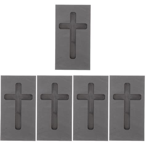 Set Of 5 Cross Mold Clay Tools Graphite Ingot Mold Silver Ingot Graphite Molds Diy Mold