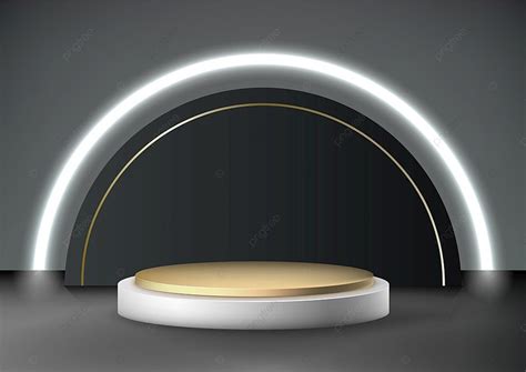 현실적인 플랫폼 배경 연단 전시회 빛 경계 실린더 배경 일러스트 및 사진 무료 다운로드 Pngtree