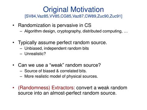 Ppt Randomness Extractors And Their Many Guises Powerpoint Presentation