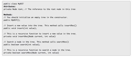 Solved Part 1 Binary Search Tree Question 1 Set Up A New Chegg Com