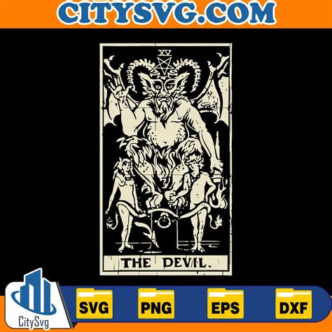 Tarot Devil Svg Fortune Teller Svg Mystic Svg Major Arcana Deck Svg