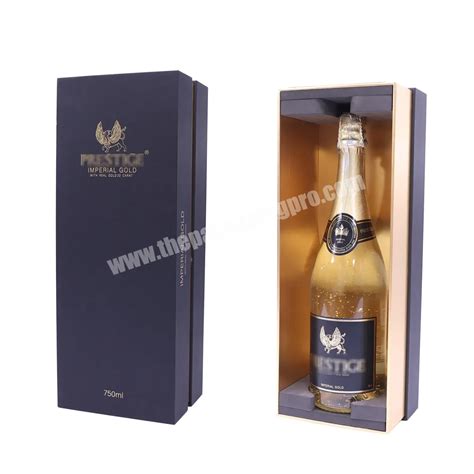 Handmade Rigid Cardboard Paper Custom Luxury Wine Boxes Single