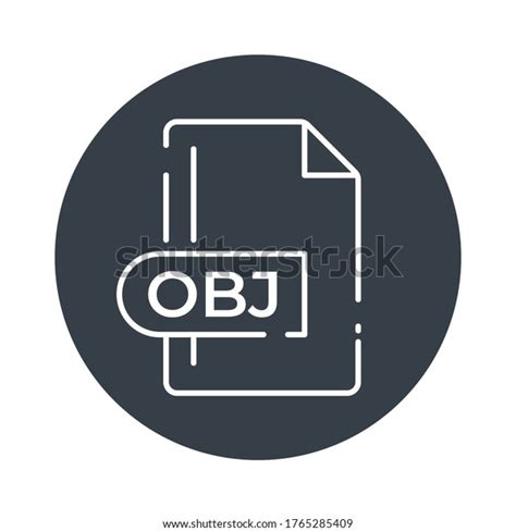 Obj File Format Icon Obj Extension Stock Vector Royalty Free Shutterstock