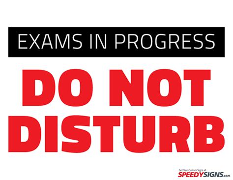 Free Exams In Progress Do Not Disturb Printable Sign Template Exam