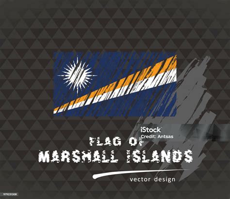 마샬 제도 플래그 어두운 그런 지 배경 벡터 스케치 손으로 그린 그림 가장자리에 대한 스톡 벡터 아트 및 기타 이미지 가장자리 건축물 기 Istock