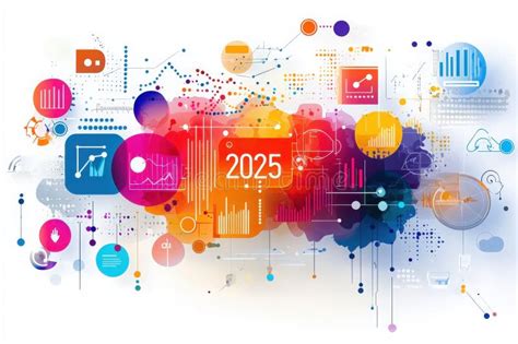 Colorful Data Visualization Design For Future Projections In 2025 Stock