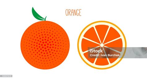 잎이 바깥쪽에 익은 오렌지색을 띠고 흰색으로 단리하여 자릅니다 벡터 일러스트 레이 션 감귤에 대한 스톡 벡터 아트 및 기타 이미지 감귤 감귤류 과일 건강한 생활방식