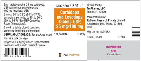 Carbidopa Levodopa Carbidopa And Levodopa Tablet