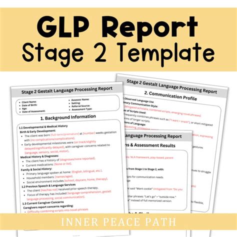 Stage 2 Gestalt Language Processing Report Template Neurodiversity