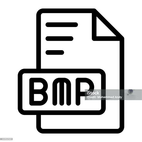 Bmp 아이콘 외곽선 스타일 디자인 이미지 파일입니다 이미지 확장자 형식 파일 형식 아이콘입니다 벡터 일러스트 레이 션 0명에 대한 스톡 벡터 아트 및 기타 이미지 Istock