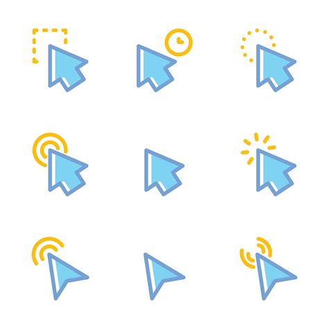 Arrow Cursor Icon Set 3089465 Vector Art At Vecteezy