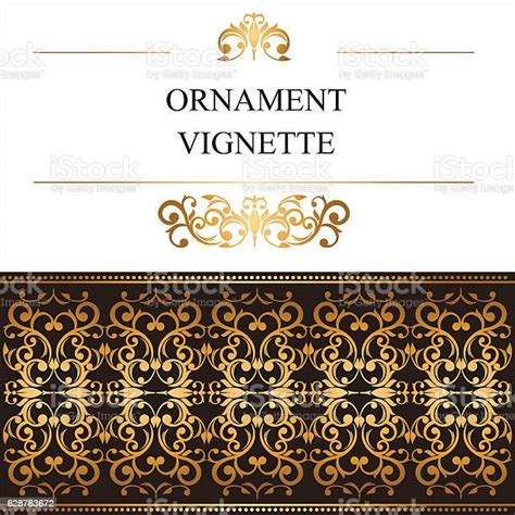 디자인 템플릿의 벡터 황금 테두리입니다 황금 꽃 테두리 개체 그룹에 대한 스톡 벡터 아트 및 기타 이미지 개체 그룹 그라데이션 그리기 Istock