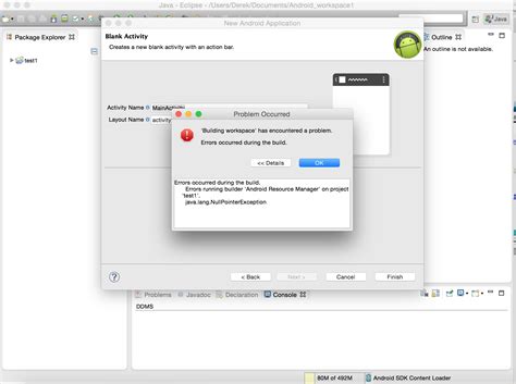 新建android工程报错building Workspace Has Encountered A Problem解决办法