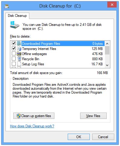 Clear Temp Files In Windows Using Disk Cleanup