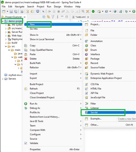 Shortcut To Create Dispatcher Servlet In Eclipse Or Spring Tool Suite 1