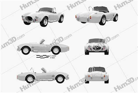 Ac Shelby Cobra 427 1965 Blueprint Template