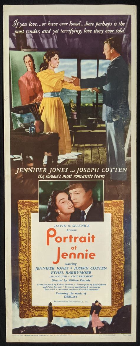 Lot Portrait Of Jenny 1948 Starring Jennifer Jones And Joseph Cotten